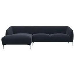 Ecksofa FLEXLUX "Belle Designsofa, L-Form, B/T 288/149 cm", blau (royal blau), B:288cm H:74cm T:149cm, 100% Polyester, Sofas, Ecksofa, Skandinavisches Design, In hochwertiger Verarbeitung