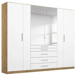 Kleiderschrank Rauch "Weingarten", wei&szlig; (eichefarben artisan, wei&szlig;), B:225cm H:210cm T:54cm, Holzwerkstoff, Schr&auml;nke, Kleiderschrank