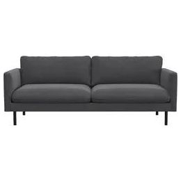 3,5-Sitzer FLEXLUX "Bolzano, Megasofa, aktuelles Design", grau (dervit grau), B:207cm H:61cm T:90cm, 100% Polyester, Sofas, sehr bequem durch Kaltschaum, im Sitz, lose Sitz -& R&uuml;ckenkissen