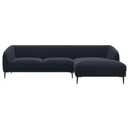 Ecksofa FLEXLUX "Belle Designsofa, L-Form, B/T 288/149 cm", blau (royal blau), B:288cm H:74cm T:149cm, 100% Polyester, Sofas, Ecksofa, Skandinavisches Design, In hochwertiger Verarbeitung