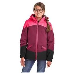 Outdoorjacke Killtec "KOW 195 GRLS JCKT", Kinder, Gr. 164, lila (brombeer), Obermaterial: 100% Polyester;Futter: 100% Polyester;F&uuml;llung: 100% Polyester, Jacken Outdoorjacke, Wasserdichte Winterjacke mit Colourblock, verstellbaren Details