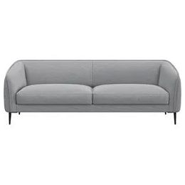 3-Sitzer FLEXLUX "Belle Designsofa, Couch, bequem durch Kaltschaum im Sitz", grau (sophisto gre), B:218cm H:74cm T:89cm, 100% Polyester, Sofas, Skandinavisches Design, In hochwertiger Verarbeitung
