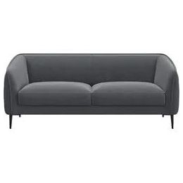 2,5-Sitzer FLEXLUX "Belle Designsofa, Couch, bequem durch Kaltschaum im Sitz", grau (soft grau), B:188cm H:74cm T:89cm, 100% Polyester, Sofas, Skandinavisches Design, In hochwertiger Verarbeitung