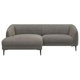 Ecksofa FLEXLUX "Belle Designsofa, bequem durch Kaltschaum im Sitz", braun (taupe braun), B:218cm H:74cm T:149cm, 85% Polyester/15%Polyamide, Sofas, Ecksofa, Skandinavisches Design, In hochwertiger Verarbeitung, B/T 218/149 cm