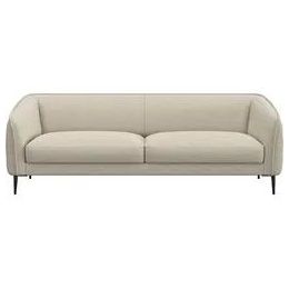 3-Sitzer FLEXLUX "Belle Designsofa, Couch, bequem durch Kaltschaum im Sitz", wei&szlig; (sanftes wei&szlig;), B:218cm H:74cm T:89cm, 100% Polyester, Sofas, Skandinavisches Design, In hochwertiger Verarbeitung