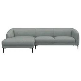 Ecksofa FLEXLUX "Belle Designsofa, L-Form, B/T 288/149 cm", blau (sky blau), B:288cm H:74cm T:149cm, 62% Polyester/17%Cotton/14%Viscose/7%linen, Sofas, Ecksofa, Skandinavisches Design, In hochwertiger Verarbeitung