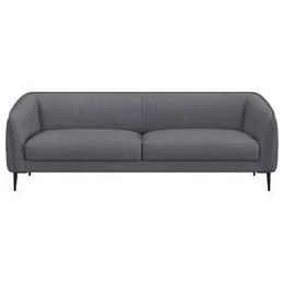 3-Sitzer FLEXLUX "Belle Designsofa, Couch, bequem durch Kaltschaum im Sitz", blau (navy blau), B:218cm H:74cm T:89cm, 62% Polyester/17%Cotton/14%Viscose/7%linen, Sofas, Skandinavisches Design, In hochwertiger Verarbeitung