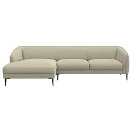 Ecksofa FLEXLUX "Belle Designsofa, L-Form, B/T 288/149 cm", beige (sandy beige), B:288cm H:74cm T:149cm, 100% Polyester, Sofas, Ecksofa, Skandinavisches Design, In hochwertiger Verarbeitung