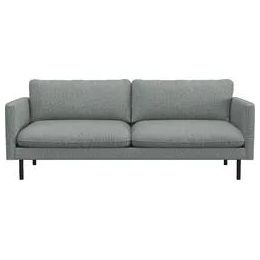 3,5-Sitzer FLEXLUX "Bolzano, Megasofa, aktuelles Design", blau (sky blau), B:207cm H:61cm T:90cm, 62% Polyester, 17% Cotton, 14% Viscose, 7% Linen, Sofas, sehr bequem durch Kaltschaum, im Sitz, lose Sitz -& R&uuml;ckenkissen