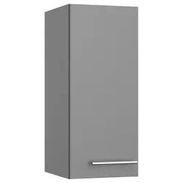 H&auml;ngeschrank Optifit "Lilly", grau (basalt grau, basalt, schwarz stone), B:30cm H:70,4cm T:34,6cm, Holzwerkstoff, Schr&auml;nke, H&auml;ngeschrank, Breite 30 cm, 1 T&uuml;r, 2 Einlegeb&ouml;den