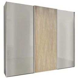 Schwebet&uuml;renschrank Wiemann "Denver", beige (champagner, dekor), B:246,3cm H:217cm T:67cm, Floatglas, Holzwerkstoff, Schr&auml;nke, Schwebet&uuml;renschrank, hochwertige Beschl&auml;ge