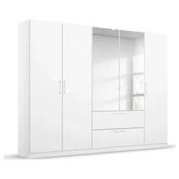 Dreht&uuml;renschrank OTTO HOME "Kleiderschrank Schrank Garderobe W&auml;scheschrank CHALLENGER", wei&szlig; (alpinwei&szlig;), B:226cm H:197cm T:54cm, Holzwerkstoff, Schr&auml;nke, Dreht&uuml;renschrank, mit Spiegelt&uuml;ren und ger&auml;umigen Schubladen MADE IN GERMANY