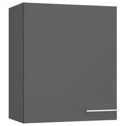 H&auml;ngeschrank Optifit "Lilly", schwarz (anthrazit matt, anthrazit, wildeiche), B:60cm H:70,4cm T:34,6cm, Holzwerkstoff, Schr&auml;nke, H&auml;ngeschrank, Breite 60 cm, 1 T&uuml;r, 2 Einlegeb&ouml;den