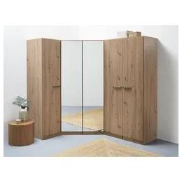 Schrank-Set Rauch "Kleiderschrank Schrank Garderobe W&auml;scheschrank VANDOR", braun (eiche artisan), B:164cm H:197cm T:208cm, Holzwerkstoff, Kastenm&ouml;bel-Sets, 5-t&uuml;rig mit viel Stauraum, Schr&auml;nke einzeln stellbar MADE IN GERMANY