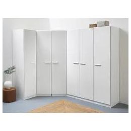 Schrank-Set Rauch "Kleiderschrank Schrank Garderobe W&auml;scheschrank VANDOR", wei&szlig; (alpinwei&szlig;), B:164cm H:197cm T:253cm, Holzwerkstoff, Kastenm&ouml;bel-Sets, 6-t&uuml;rig mit viel Stauraum, Schr&auml;nke einzeln stellbar MADE IN GERMANY