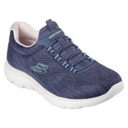 Slip-On Sneaker Skechers "SUMMITS-FUN FLARE", Damen, Gr. 37, blau, Synthetik, Textil, meliert, Schuhe, Trainingsschuh in veganer Verarbeitung, Topseller