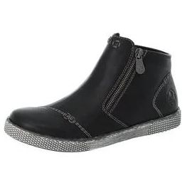 Schlupfboots Rieker, Damen, Gr. 40, schwarz, Lederimitat, unifarben, Schuhe Schlupfboots, Stiefelette, Schlupfboots mit Rei&szlig;verschluss