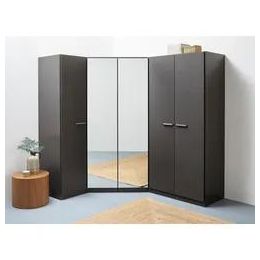 Schrank-Set Rauch "Kleiderschrank Schrank Garderobe W&auml;scheschrank VANDOR", grau (graumetallic), B:164cm H:197cm T:208cm, Holzwerkstoff, Kastenm&ouml;bel-Sets, 5-t&uuml;rig mit viel Stauraum, Schr&auml;nke einzeln stellbar MADE IN GERMANY