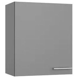 H&auml;ngeschrank Optifit "Lilly", grau (basalt grau, basalt, schwarz stone), B:60cm H:70,4cm T:34,6cm, Holzwerkstoff, Schr&auml;nke, H&auml;ngeschrank, Breite 60 cm, 1 T&uuml;r, 2 Einlegeb&ouml;den