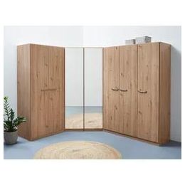 Schrank-Set Rauch "Kleiderschrank Schrank Garderobe W&auml;scheschrank VANDOR", braun (eiche artisan), B:208cm H:197cm T:253cm, Holzwerkstoff, Kastenm&ouml;bel-Sets, 7-t&uuml;rig mit viel Stauraum, Schr&auml;nke einzeln stellbar MADE IN GERMANY