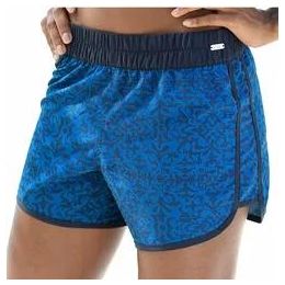 Badeshorts Venice Beach, Damen, Gr. 38, N-Gr, blau (marine, blau), Microfaser, Polyester, gemustert, Badehosen Badeshorts, mit dezentem Druck
