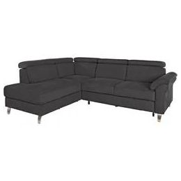 Sit & More Ecksofa SIT & MORE "Arngast L-Form", grau (graphit), B:245cm H:84cm T:194cm, Sofas, Ecksofa, inklusive Kopfteilverstellung und Federkern