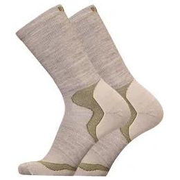 Socken UphillSport "MALLA 2er Pack", Damen, Gr. 39-42, grau (hellgrau, meliert), 50% Wolle, 48% Polyamid, 2% Elasthan, mehrfarbig, Socken Socken, mit atmungsaktiver Funktion
