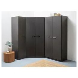 Schrank-Set Rauch "Kleiderschrank Schrank Garderobe W&auml;scheschrank VANDOR", grau (graumetallic), B:164cm H:197cm T:208cm, Holzwerkstoff, Kastenm&ouml;bel-Sets, 5-t&uuml;rig mit viel Stauraum, Schr&auml;nke einzeln stellbar MADE IN GERMANY