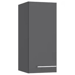 H&auml;ngeschrank Optifit "Lilly", schwarz (anthrazit matt, anthrazit, wildeiche), B:30cm H:70,4cm T:34,6cm, Holzwerkstoff, Schr&auml;nke, H&auml;ngeschrank, Breite 30 cm, 1 T&uuml;r, 2 Einlegeb&ouml;den