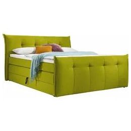 Boxspringbett "Florida", gr&uuml;n, B:185cm L:228cm, Feingewebe (100% Polyester), SET ONE BY Musterring, Komplettbetten, Boxspringbett, mit Bettkasten, in 5 Liegekomfortvarianten