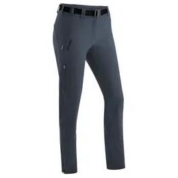 Funktionshose Maier Sports "Lana slim", Damen, Gr. 24, Kurzgr&ouml;&szlig;en, blau (graublau), 91% Polyamid, 9% Elasthan, Hosen Funktionshose, Damen Wanderhose, atmungsaktive Outdoor-Hose, 3 Taschen, Slim Fit