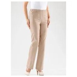 Schlupfjeans Classic Basics, Damen, Gr. 265, Extrakurzgr&ouml;&szlig;en, beige (sand), 96% Baumwolle, 4% Elasthan, unifarben, lang, Jeans Schlupfjeans