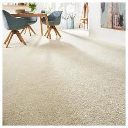 Teppichboden ANDIAMO "Softness, Velours, Gesamth&ouml;he 17 mm, Luxusklasse LC5", beige (creme), B:400cm L:500cm, Kunstfaser, Teppiche, Uni Farben, Breite 400 cm, besonders weich, Wohnzimmer, Schlafzimmer