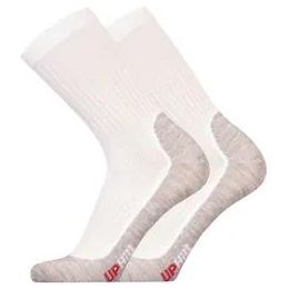 Socken UphillSport "WINTER XC 2er Pack", Damen, Gr. 39-42, grau (wei&szlig;, grau), 65% Polypropylen, 16% Wolle, 16% Polyamid, 3% Elasthan, mehrfarbig, Socken Socken, mit atmungsaktiver Funktion