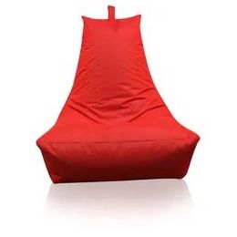 Sitzsack Kinzler "Lounge", rot, B:100cm H:80cm, Polyester, Sitzs&auml;cke, Sitzsack, Loungesessel, Uni Farben, mit R&uuml;ckenlehne, Outdoor geeignet