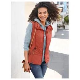 Steppweste Casual Looks, Damen, Gr. 52, orange (terra), 100% Polyester, unifarben, Westen Steppweste
