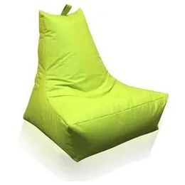 Sitzsack Kinzler "Lounge", gr&uuml;n (apfelgr&uuml;n), B:100cm H:80cm, Polyester, Sitzs&auml;cke, Sitzsack, Loungesessel, Uni Farben, mit R&uuml;ckenlehne, Outdoor geeignet