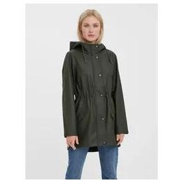 V&eacute;ro Moda Regenjacke VERO MODA "VMMALOU COATED JACKET", Damen, Gr. M, schwarz (peat), Web, Obermaterial: 100% Polyester, unifarben, Po-bedeckend, Jacken Regenjacke, wasserabweisende Beschichtung
