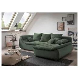 Ecksofa Home Affaire "Imola, bequem, aktuelle Steppung im Sitz, L-Form, Breite 270cm", gr&uuml;n (moosgr&uuml;n), B:270cm H:90cm T:170cm, Microfaser PRIMABELLE (100% Polyester) / Struktur (82% Polyester, 9% Viscose, 7% Baumwolle, 2% Nylon);Kunstleder SOFTLUX / Struktur (82% Polyester, 9% Viscose, 7% Baumwolle, 2% Nylon), Sofas, Ecksofa, wahlweise mit Bettfunktion, Topseller