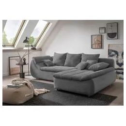 Ecksofa Home Affaire "Imola, bequem, aktuelle Steppung im Sitz, L-Form, Breite 270cm", grau, B:270cm H:90cm T:170cm, Microfaser PRIMABELLE (100% Polyester) / Struktur (82% Polyester, 9% Viscose, 7% Baumwolle, 2% Nylon);Kunstleder SOFTLUX / Struktur (82% Polyester, 9% Viscose, 7% Baumwolle, 2% Nylon), Sofas, Ecksofa, wahlweise mit Bettfunktion