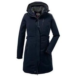 Parka Killtec "KOW 165 WMN PRK", Damen, Gr. 44, blau (navy), Obermaterial: 100% Polyester;Futter: 100% Polyester;F&uuml;llung: 100% Polyester, Jacken Parka, Wasser- und winddichter Parka mit Teddyfleece und abnehmbarer Kapuze