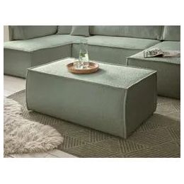 Hocker OTTO HOME "FINNLEY, Polsterhocker in Boucl&eacute;, Struktur fein u. Mega Cord verf&uuml;gbar", gr&uuml;n (mintgr&uuml;n), B:102cm H:42cm T:69cm, Bezugstoff 100% PES ;Atmungsaktives Gewebe ;Easy Clean ;Gramatur 340g/qm +/- 5%, Hocker, Hocker, passend zur Polster-Serie Finnley