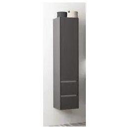 Hochschrank Welltime "Urban", grau, B:35cm H:160cm T:35cm, FSC-zertifizierter Holzwerkstoff, Schr&auml;nke, Hochschrank, Schubladen mit Softclose, Glaseinlegeb&ouml;den, Schubladenfront geriffelt