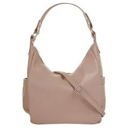Shopper Samantha Look, Damen, Gr. B/H/T: 35cm x 25cm x 10cm onesize, rosa, Leder, unifarben, Taschen Shopper, echt Leder, Made in Italy