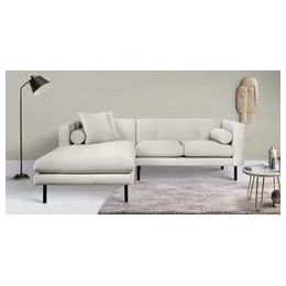 Ecksofa Home Affaire "Lillibeth L-Form Designsofa, Ma&szlig;e B/T/H: 240/173/83 cm", beige (creme), B:240cm H:83cm T:173cm, 100% Polyester, Sofas, Ecksofa, Zierkissen als Wendekissen, in Samtoptik oder Cord