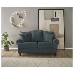 2-Sitzer Home Affaire "WESTMINSTER", gr&uuml;n (blaugr&uuml;n), B:170cm H:95cm T:100cm, Sofas, mit Federkern-Polsterung