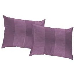 Dekokissen WIRTH "Niederau" Gr. 1, lila (lila, gemustert), B:40cm L:40cm, Obermaterial: 67% Polyacryl, 33% Polyester, Dekokissen_Sitzkissen_Kissenh&uuml;llen