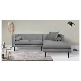 Ecksofa Home Affaire "Lillibeth L-Form Designsofa, Ma&szlig;e B/T/H: 240/173/83 cm", grau, B:240cm H:83cm T:173cm, 100% Polyester, Sofas, Ecksofa, Zierkissen als Wendekissen, in Samtoptik oder Cord