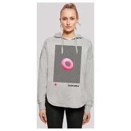 Kapuzenpullover F4NT4STIC "3D PINK RING", Damen, Gr. XS, grau, Obermaterial: 100% Baumwolle, oversize, Pullover Kapuzenpullover, Print
