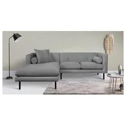 Ecksofa Home Affaire "Lillibeth L-Form Designsofa, Ma&szlig;e B/T/H: 240/173/83 cm", grau, B:240cm H:83cm T:173cm, 100% Polyester, Sofas, Ecksofa, Zierkissen als Wendekissen, in Samtoptik oder Cord